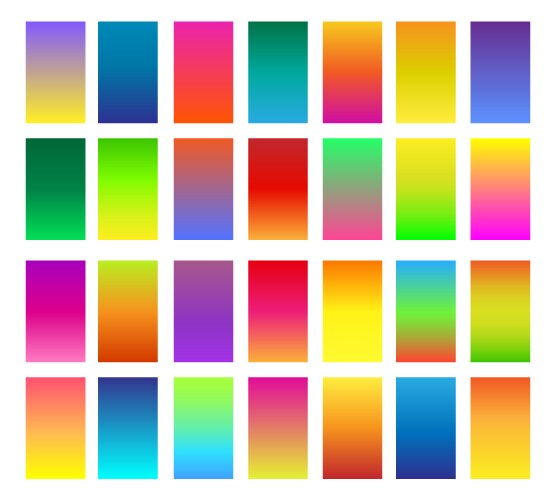 Set of fresh linear web gradients Royalty Free Vector Image