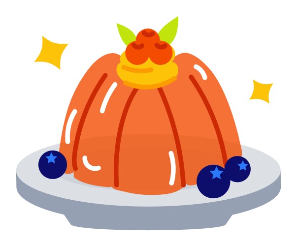 Jelly pudding Royalty Free Vector Image - VectorStock