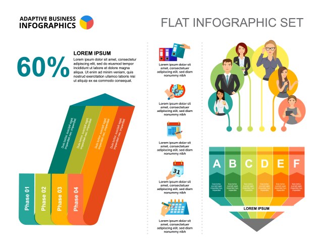 Teamwork process chart template Royalty Free Vector Image