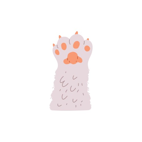 With a fluffy white paw Royalty Free Vector Image