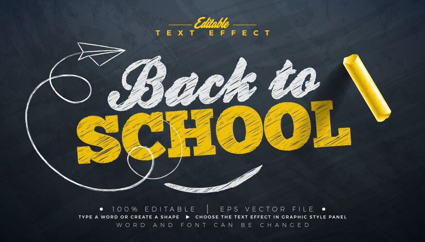 Back to School Chalkboard – Royalty-Free Vector | VectorStock