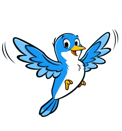 Flying bird cartoon Vector Images & Graphics for Commercial Use ...