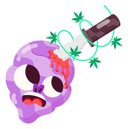 Cannabis culture flat stickers Royalty Free Vector Image