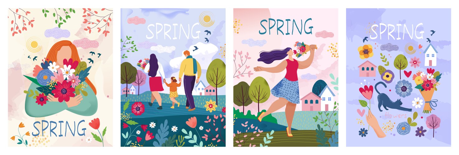 Spring Kids Vector Images (over 57,000)