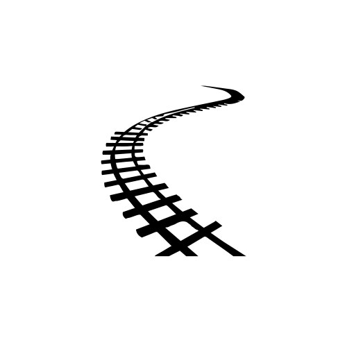 Train tracks Royalty Free Vector Image - VectorStock