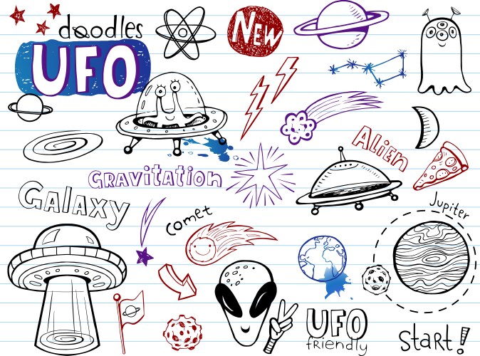 Cool doodles Royalty Free Vector Image - VectorStock