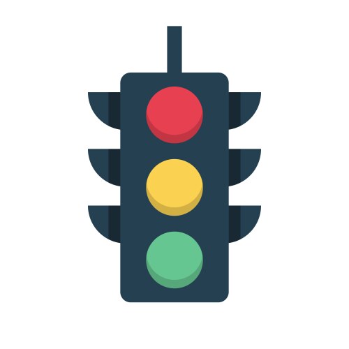 Vertical traffic light icon set Royalty Free Vector Image