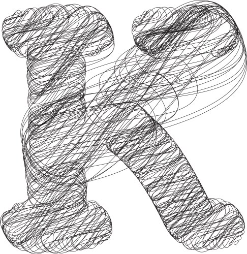 Calligraphy Lettering Script Font K Vector Images (over 210)