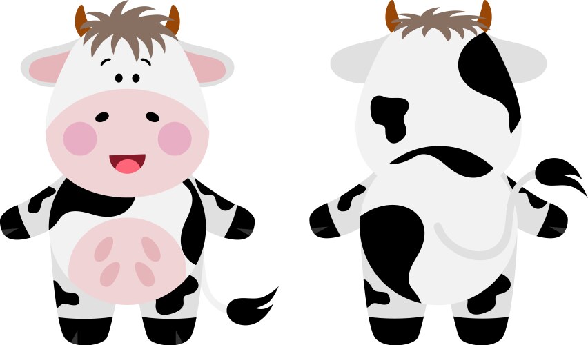 Cute Cow Back Vector Images (86)