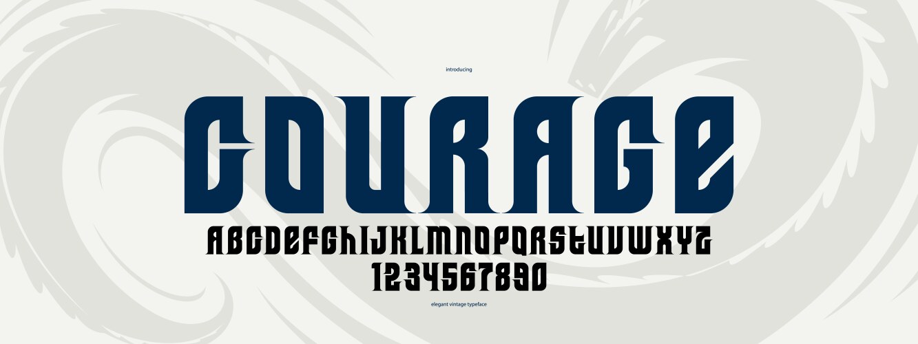 Elegant but bold and strong font for logo Vector Image