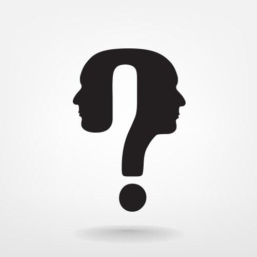 Man with Question Mark Icon Royalty Free Vector Image