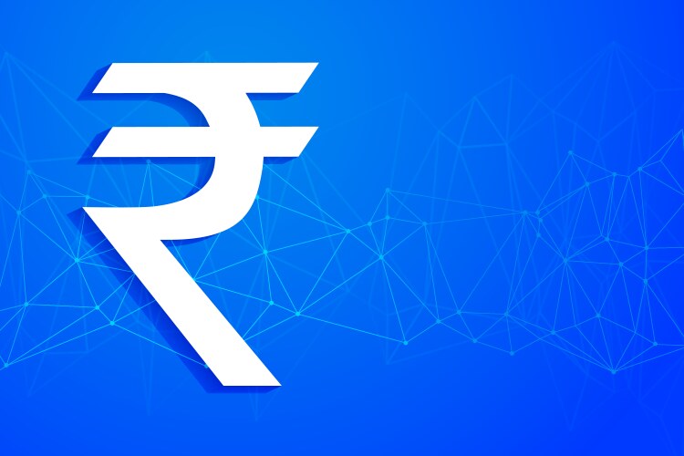 Digital rupee indian currency technology Vector Image
