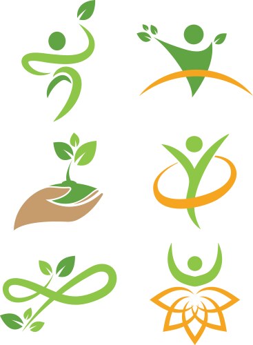 Health together logo design template Royalty Free Vector