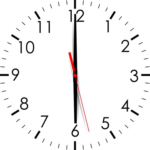 Circle clock face isolated 10 oclock Royalty Free Vector