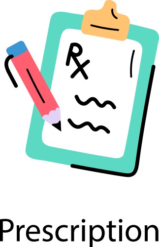 Hospital prescription pad icon Royalty Free Vector Image