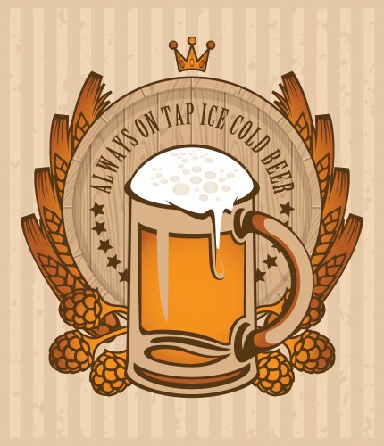 Beer Barrel Pouring Royalty Free Vector Image - VectorStock