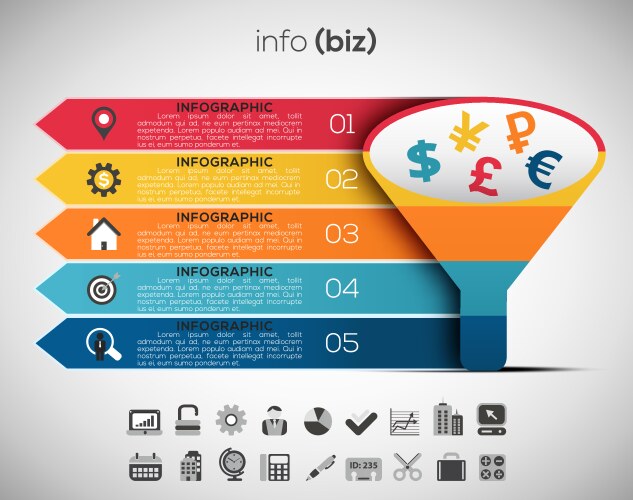 Business infographic Royalty Free Vector Image