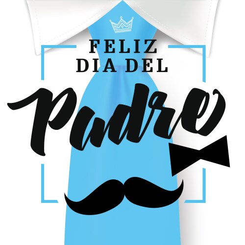 Feliz dia del padre happy father s day in spanish Vector Image