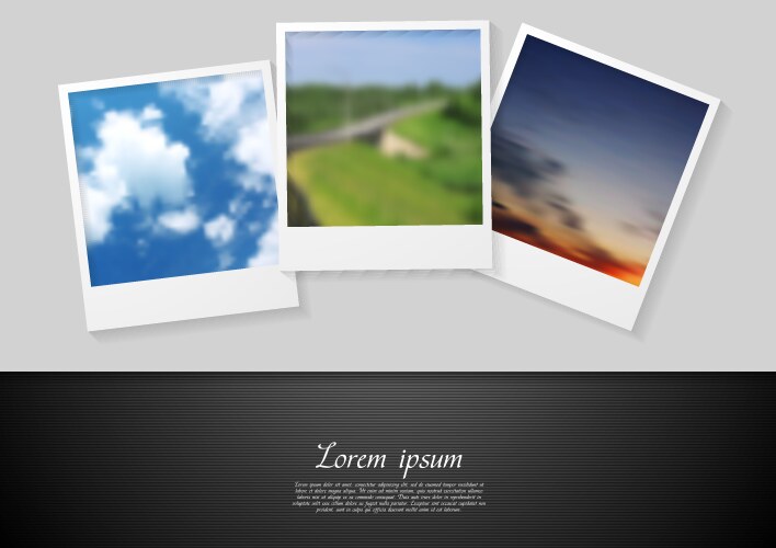 Retro polaroid photo frame Royalty Free Vector Image