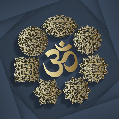 Seven Chakra Set Royalty Free Vector Image - VectorStock