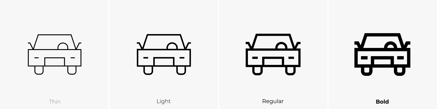 Drifting icon thin light regular and bold style Vector Image