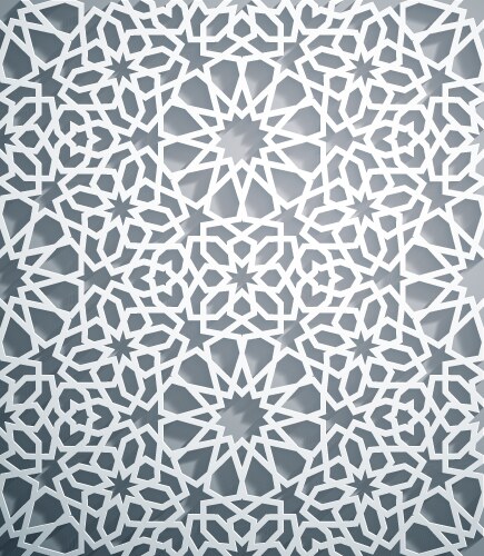 Islamic ornament persian motiff white Royalty Free Vector
