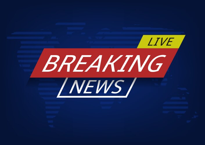 Breaking news interface screen design Royalty Free Vector