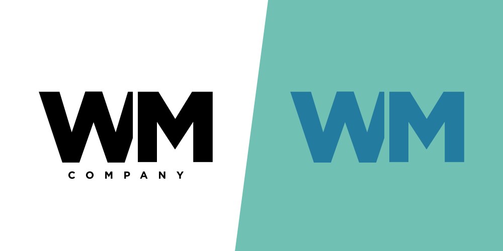 Letter m and g mg logo design template minimal Vector Image