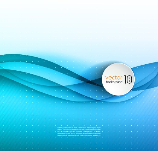 Abstract blue transparent wave background Vector Image