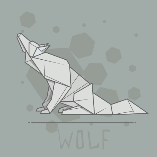 Origami Wolf Paper Vector Images (over 270)