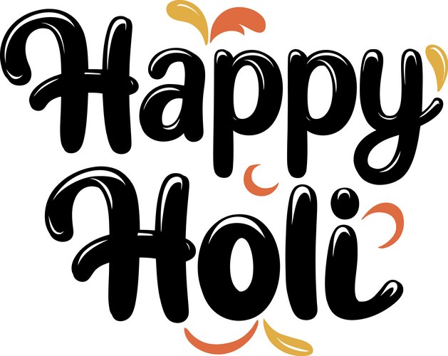 Happy Holi Typography - Festive Celebration – Royalty-Free Vector ...