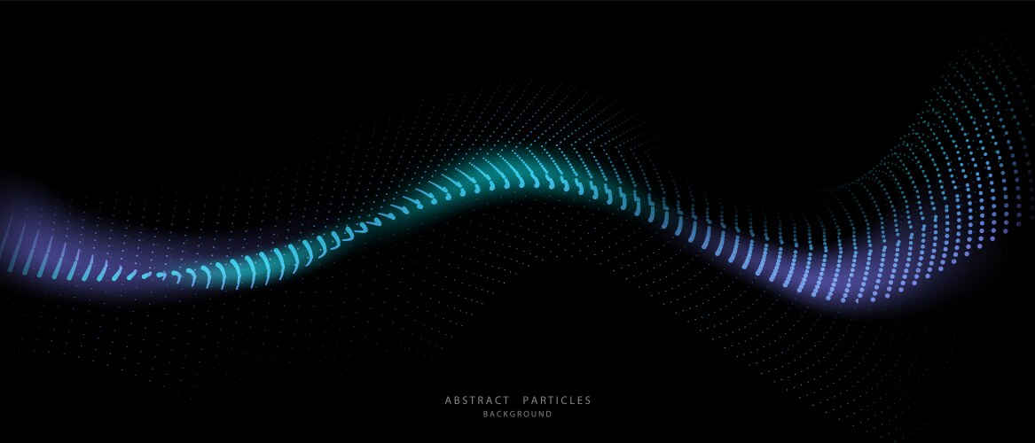 Point flow particle wave curve pattern concept Vector Image