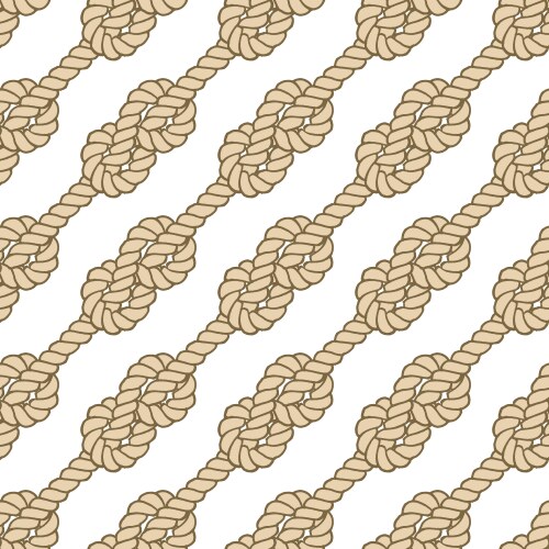Seamless nautical rope pattern square knot Vector Image