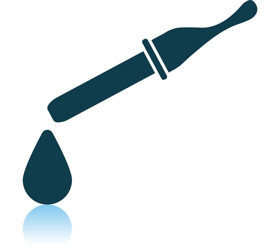 Dropper icon with a drop Royalty Free Vector Image