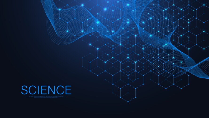 Molecular structure background science template Vector Image