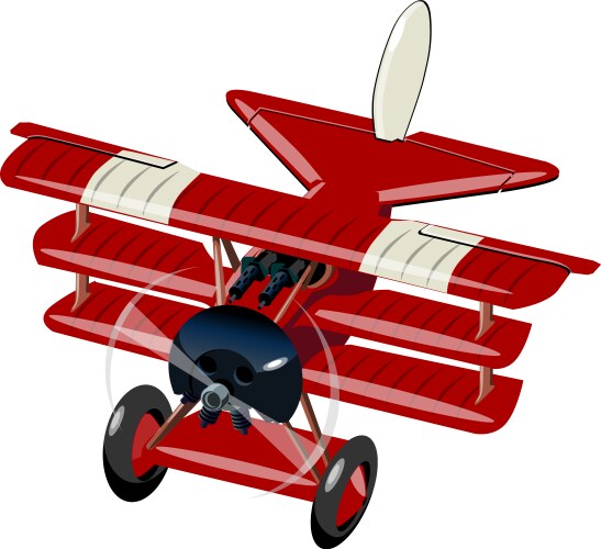 Cartoon fighter plane Royalty Free Vector Image