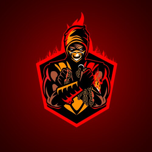 Red ninja Royalty Free Vector Image - VectorStock