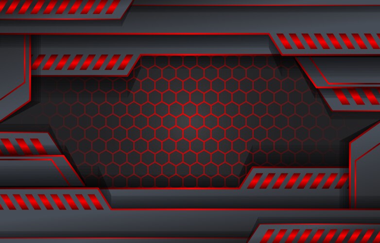 Futuristic red and black background design Vector Image
