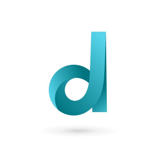 Letter d sign design template element Royalty Free Vector