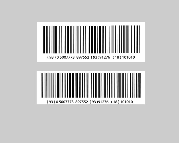 Sample bar code for scanning icon Royalty Free Vector Image