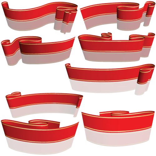 Big set of red banners Royalty Free Vector Image