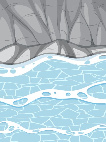 Scene with waterfall and river Royalty Free Vector Image