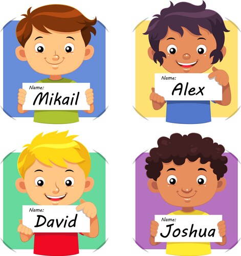 Name Tag for Kids Vector Images (over 570)
