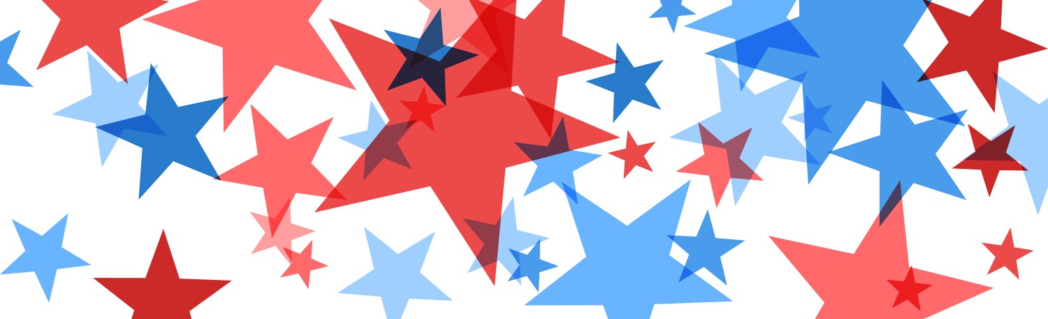 Festive patriotic stars banners Royalty Free Vector Image