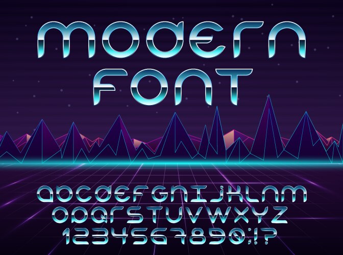 Futuristic galaxy space font dynamic type letters Vector Image