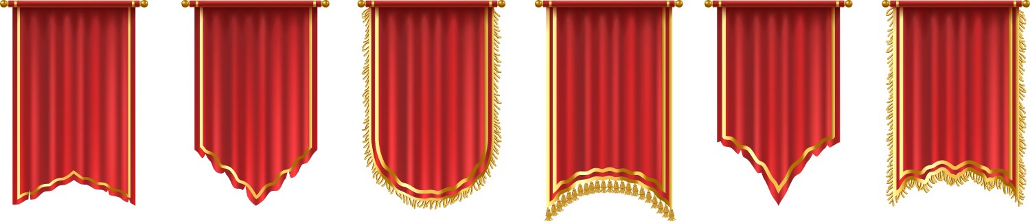 Medieval royal banner classical victorian flags Vector Image