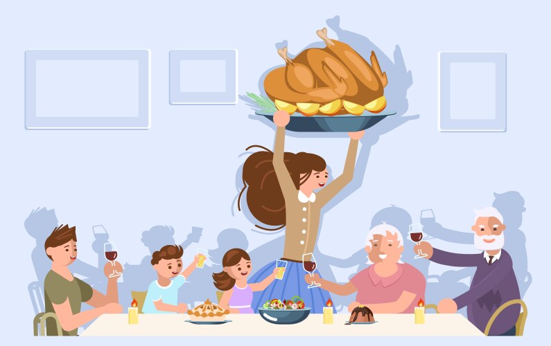 Family Dinner Cartoon Vector Images (over 5,900)
