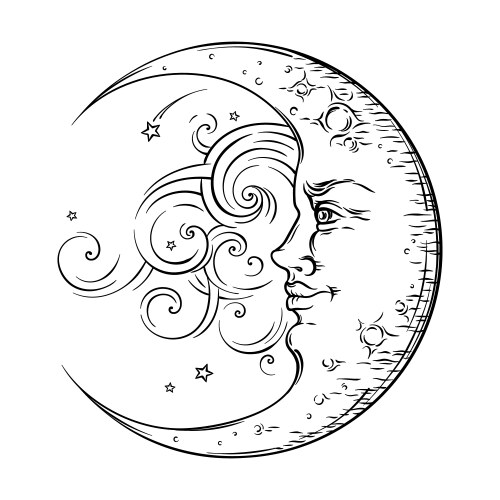 Moon Outline Vector Images (over 48,000)