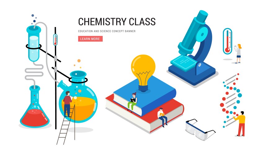 Chemistry infographic Royalty Free Vector Image