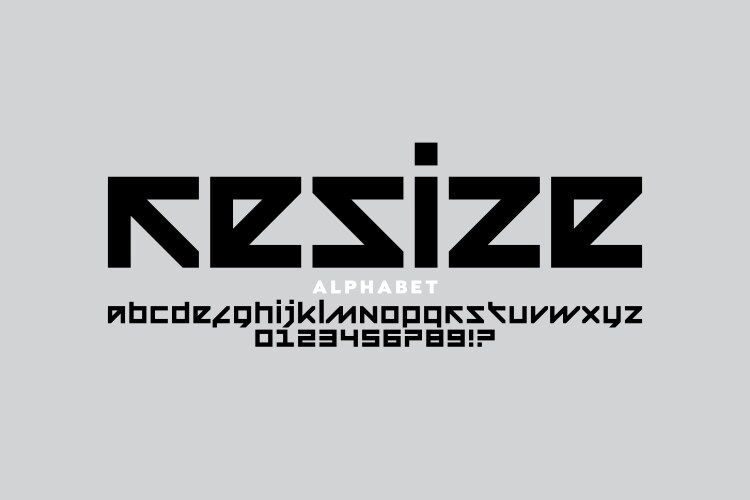 Modular style font Royalty Free Vector Image - VectorStock